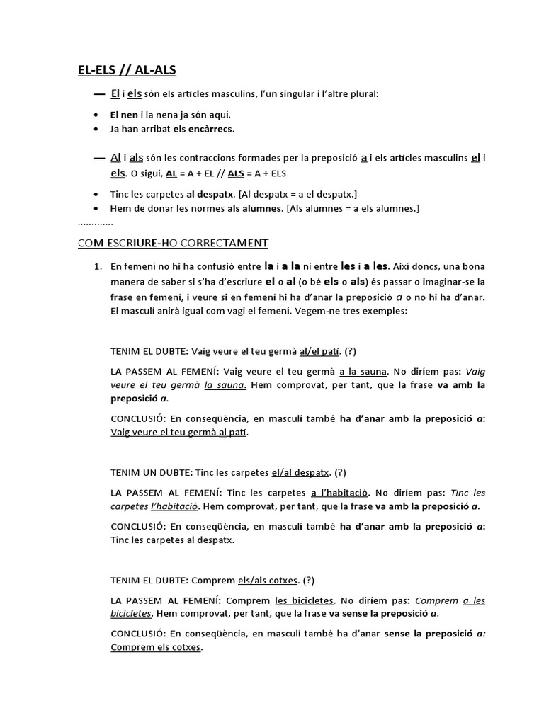 El, Al, Els, Als | PDF