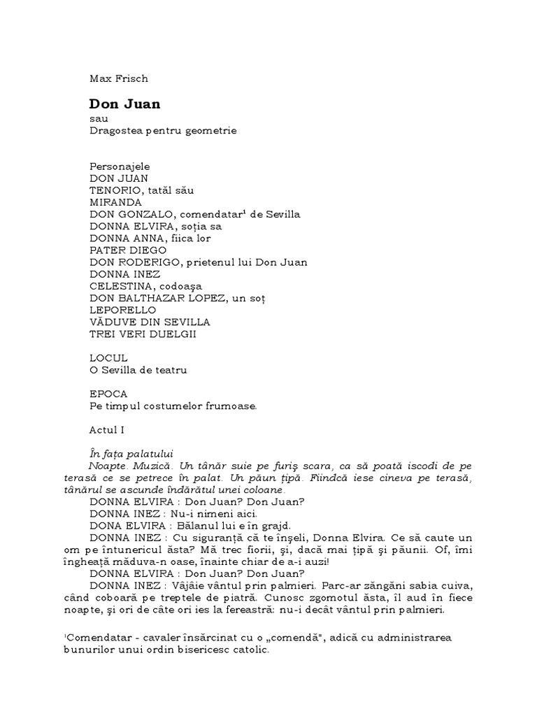 Frisch, Max - Don Juan | PDF