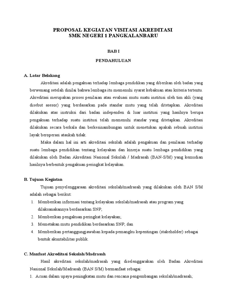 Proposal Akreditasi | PDF