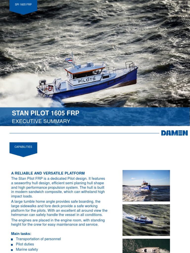 Executive Summary Stan Pilot 1605 FRP | PDF | Marine Propulsion | Fibre ...