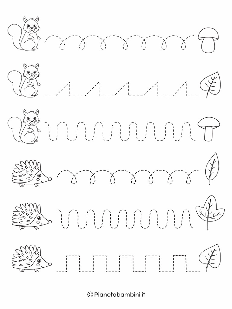 Schede Pregrafismo Autunno Linee Orizzontali 2 | PDF