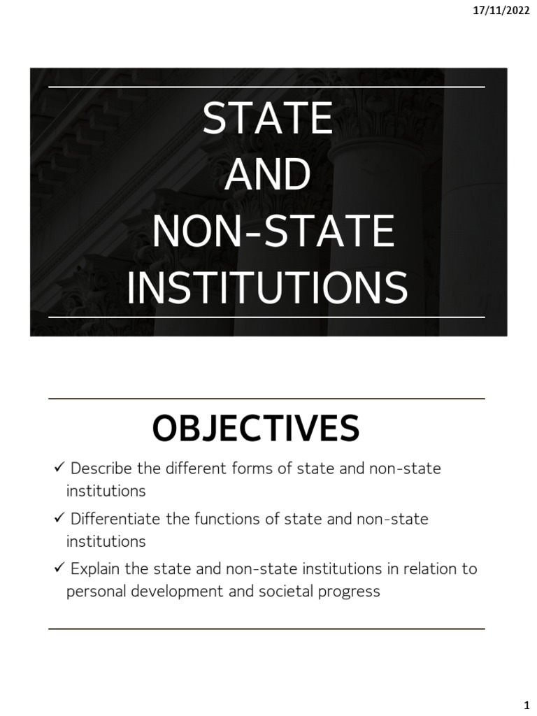 State and Non State Institutions | PDF | Institution | Cooperative