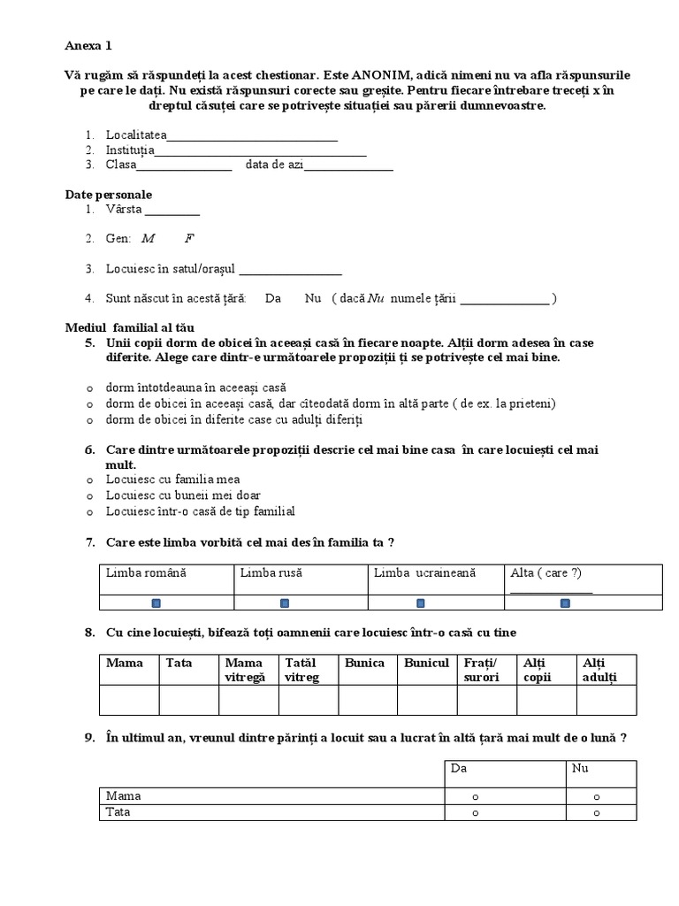 Anexa 1 | PDF Anexa 1 | PDF