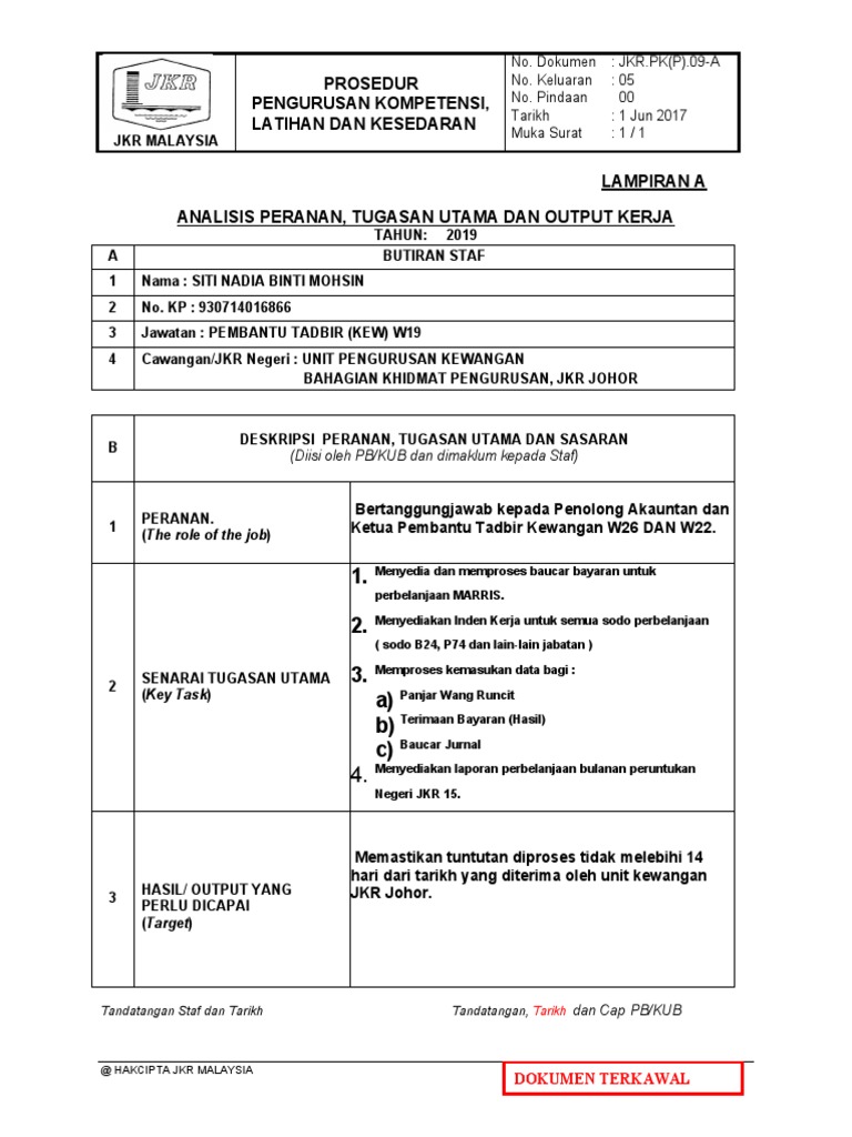 JKR - PK (P) .09 Lampiran A | PDF