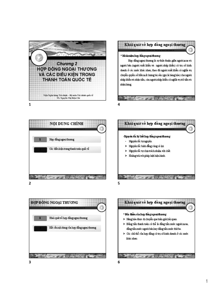 Chương 2. Hợp đồng ngoại thương và điều kiện trong TTQT | PDF