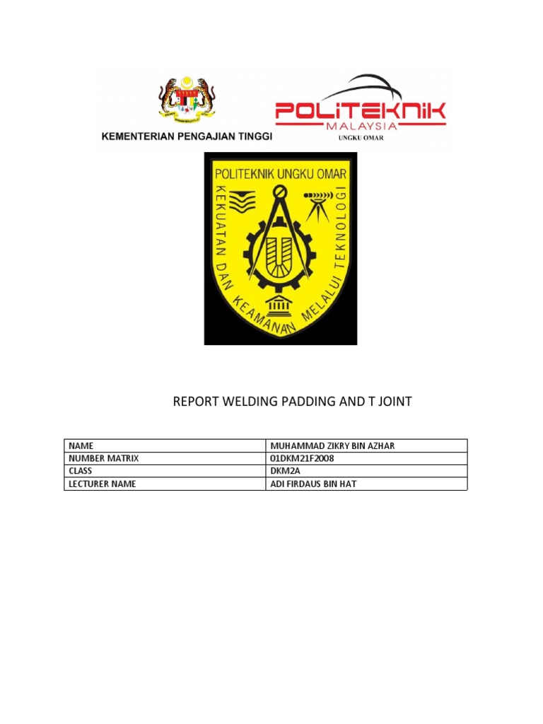 Report Welding Arka | PDF