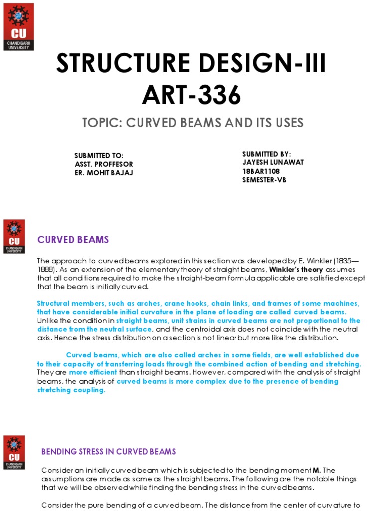 Structure Design Curved Beams | PDF
