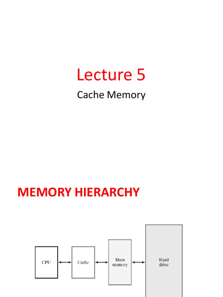 Lec 5 | PDF | Cpu Cache | Cache (Computing)