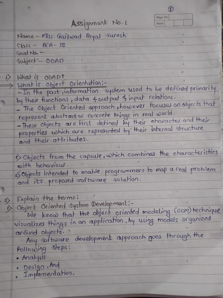 OOAD Assignment 1 | PDF