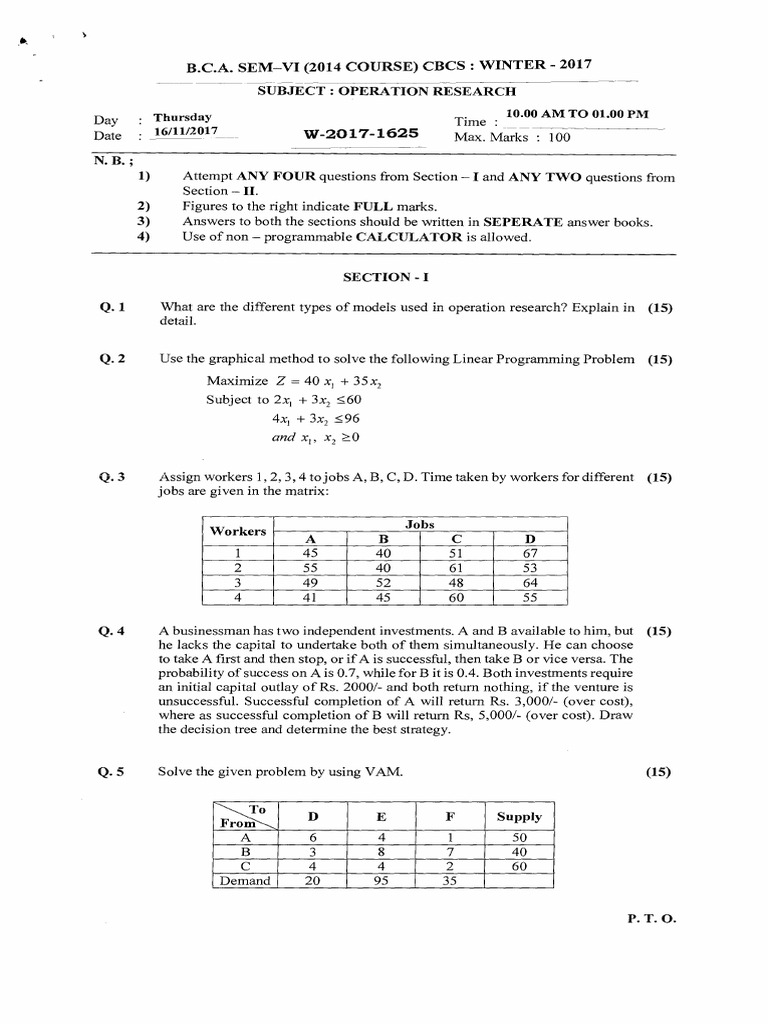 Operations Research | PDF
