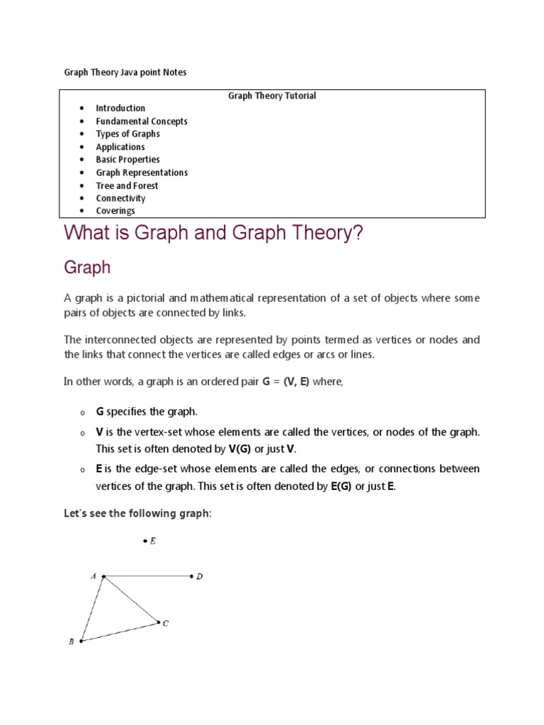 Graph Theory Java Point Notes | PDF | Vertex (Graph Theory) | Graph Theory Graph Theory Java Point Notes | PDF | Vertex (Graph Theory) | Graph Theory