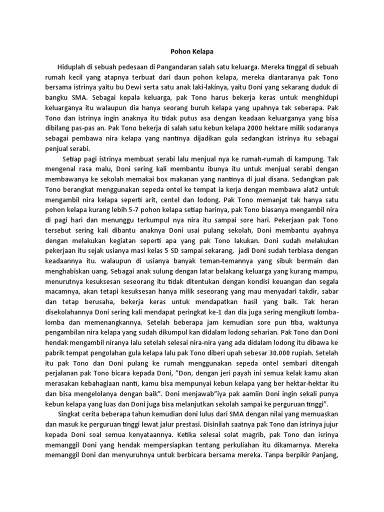 Salsabila (Pohon Kelapa) Tugas B.Indonesia (Pak Aan) | PDF