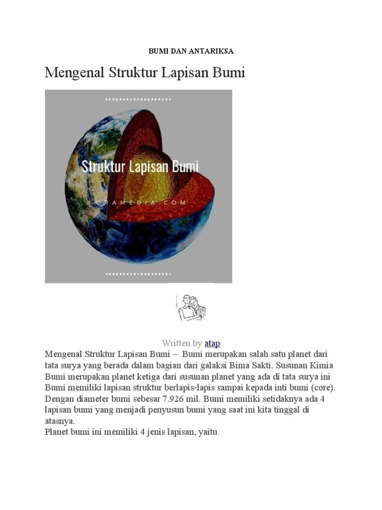 Struktur dan Lapisan Bumi Terperinci | PDF