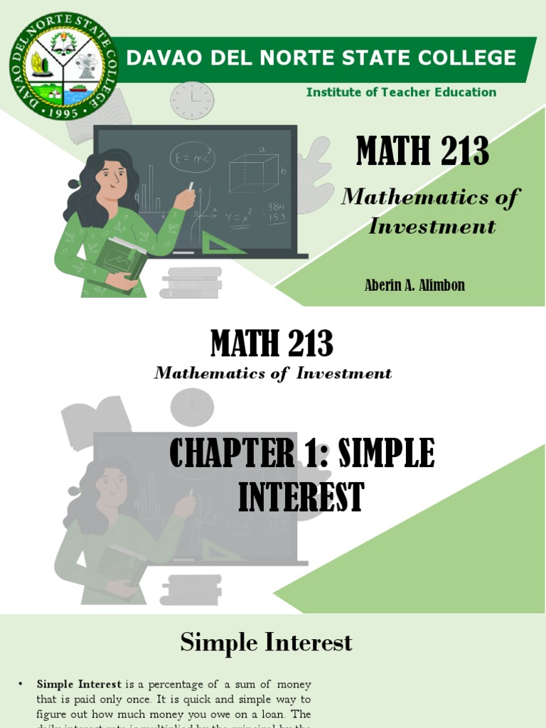 CHAPTER 1 - Simple Interest | PDF | Interest | Present Value