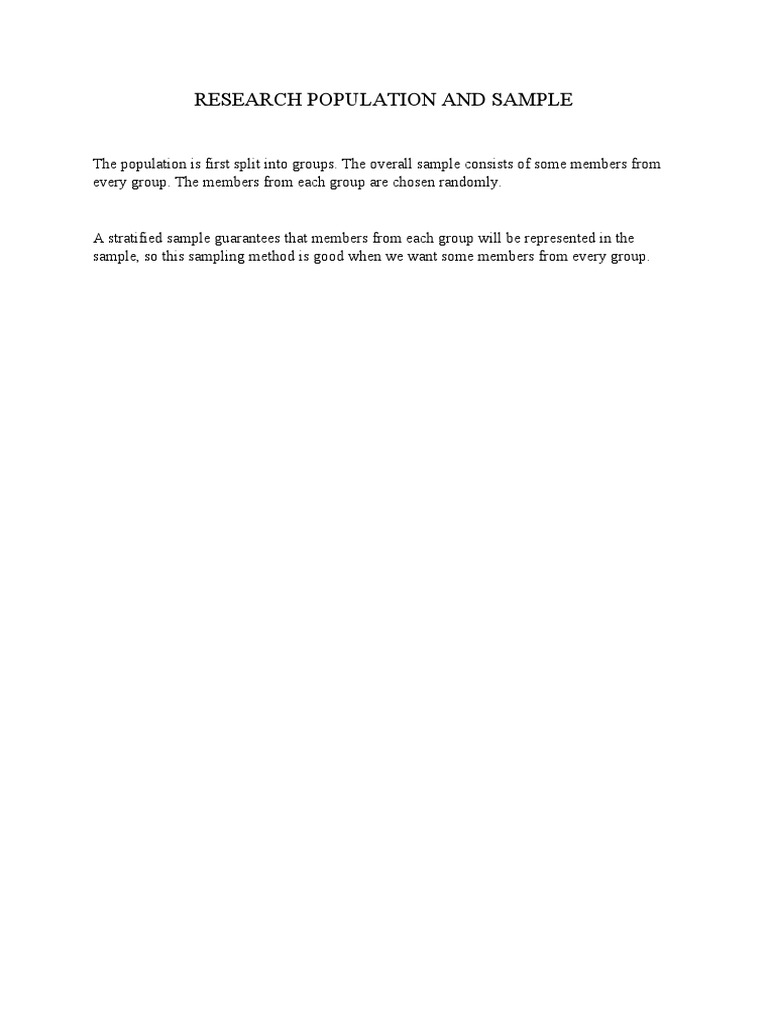 Research Population and Sample | PDF