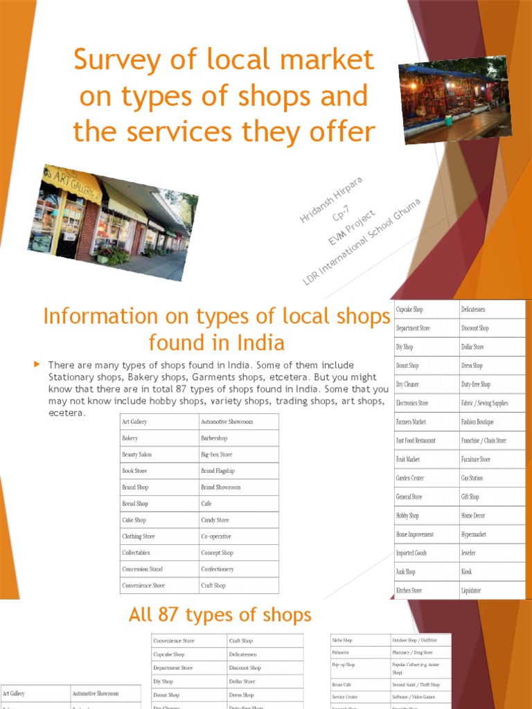 Survey of Local Market On Types of Shops | PDF | Grocery Store ...