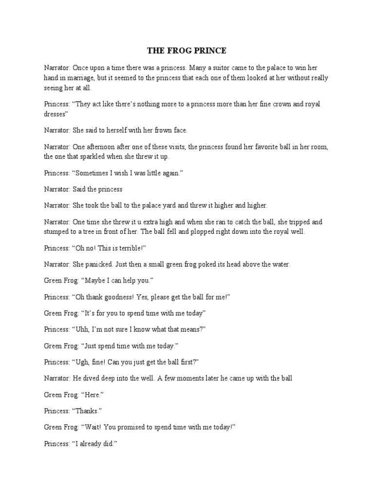 The Frog Prince | PDF