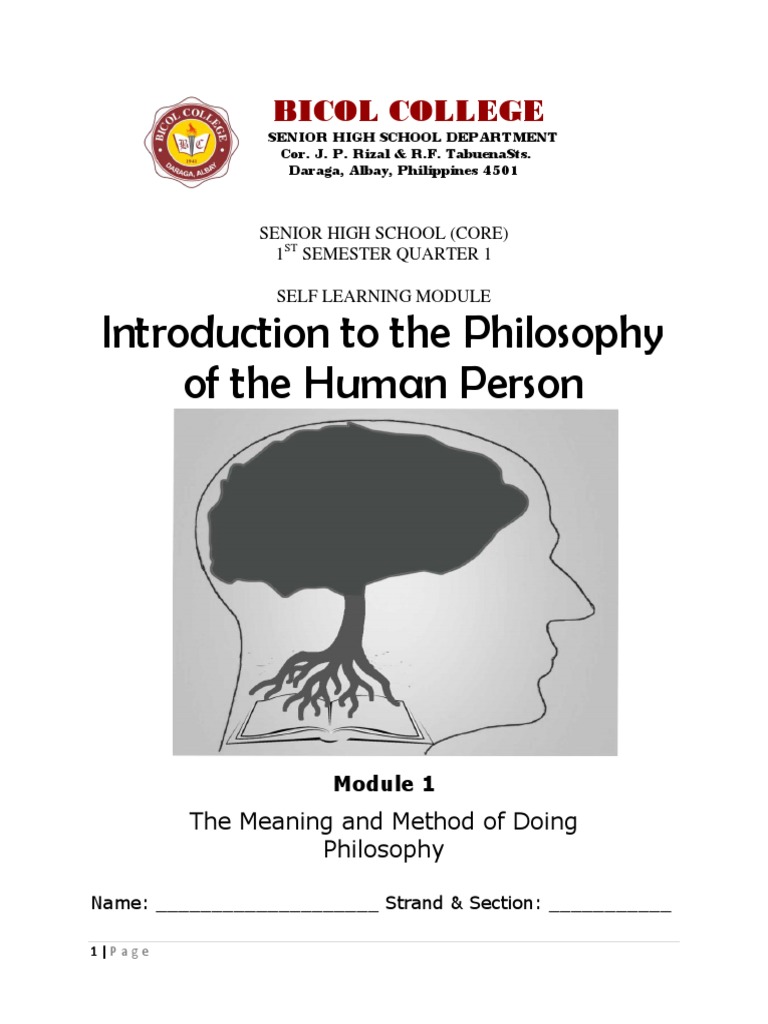 Philo Module 1 The Meaning and Method of Doing Philosophy | PDF | Thought | Reason