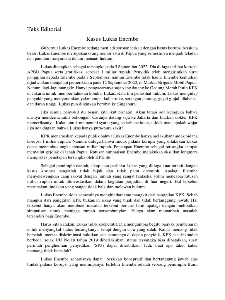 Teks Editorial | PDF