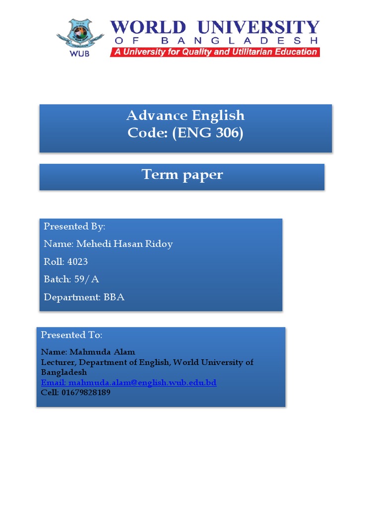 Fornt Page of WUB Advance English | PDF | Career & Growth