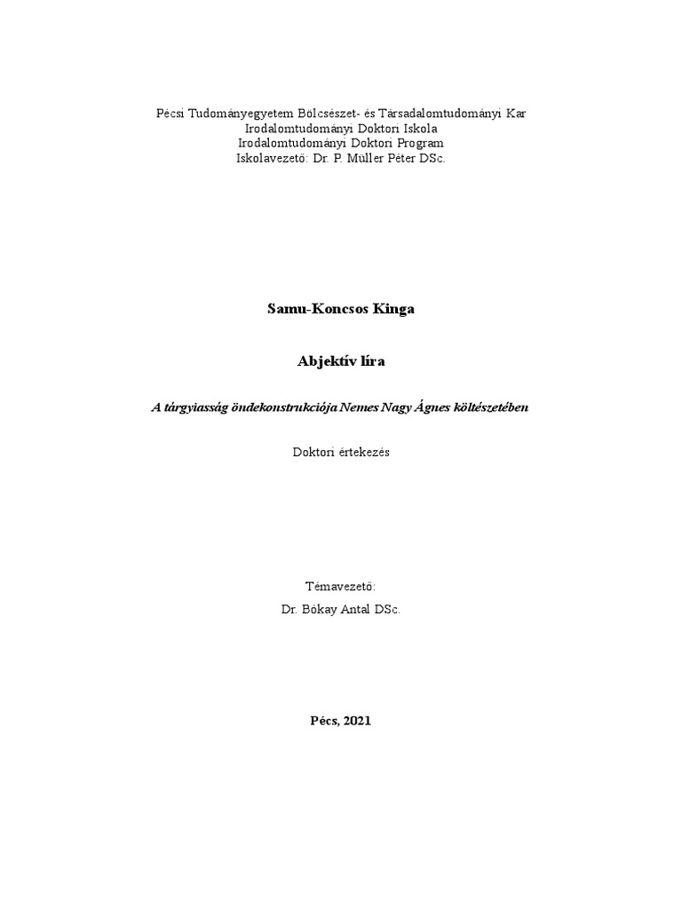 Samu Koncsos Kinga PHD 2021 | PDF