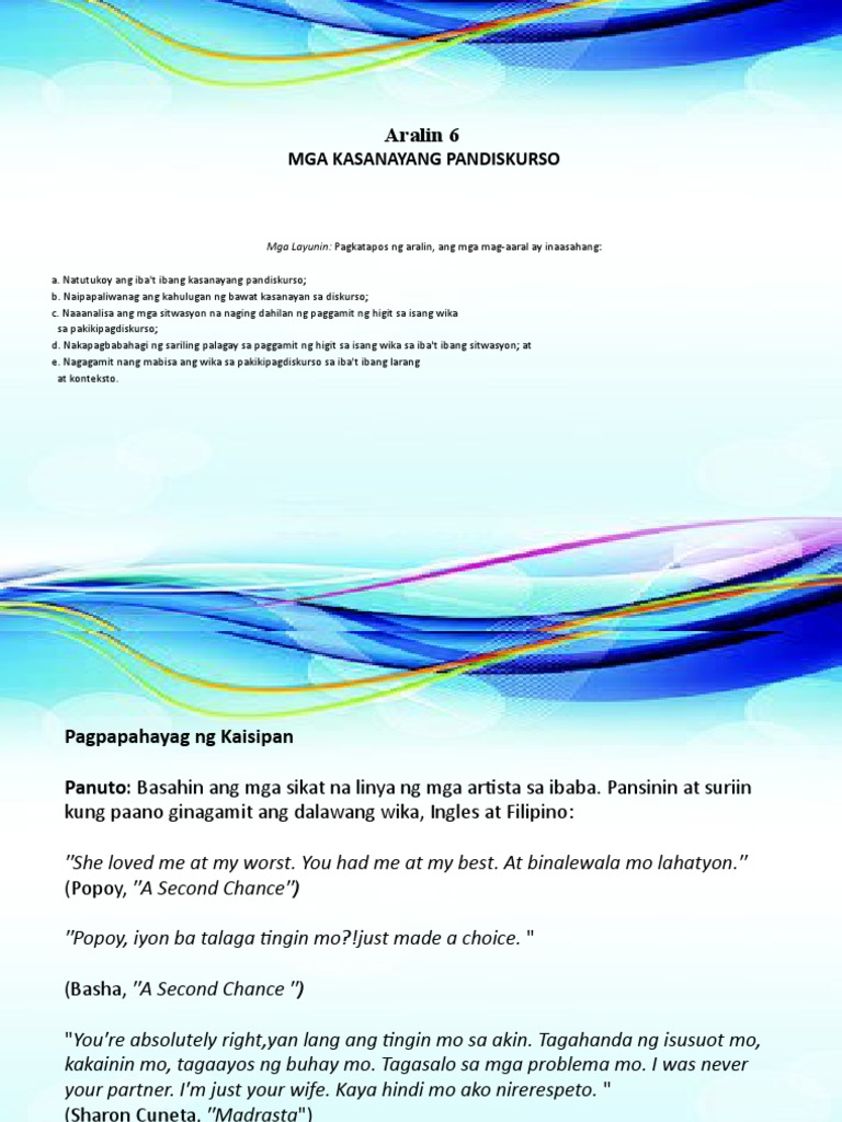 Aralin 6 Sayko | PDF