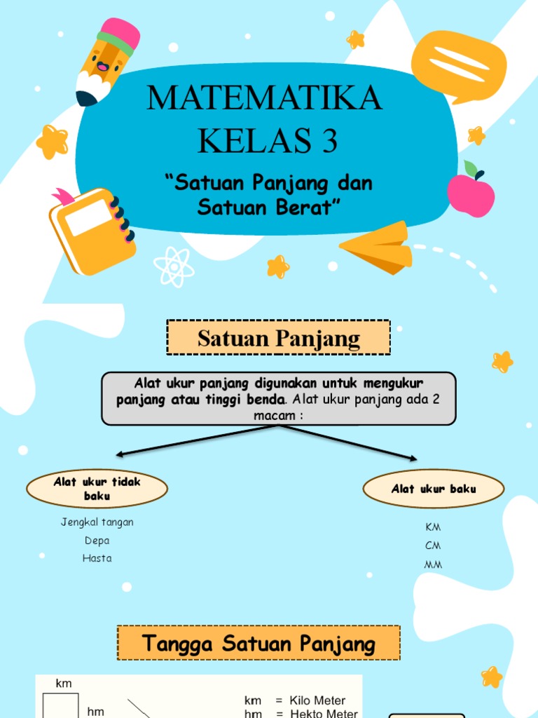 KELAS 3 - Satuan Panjang Dan Satuan Berat | PDF