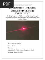 Physics Class 12 Project | PDF | Diffraction | Electrodynamics