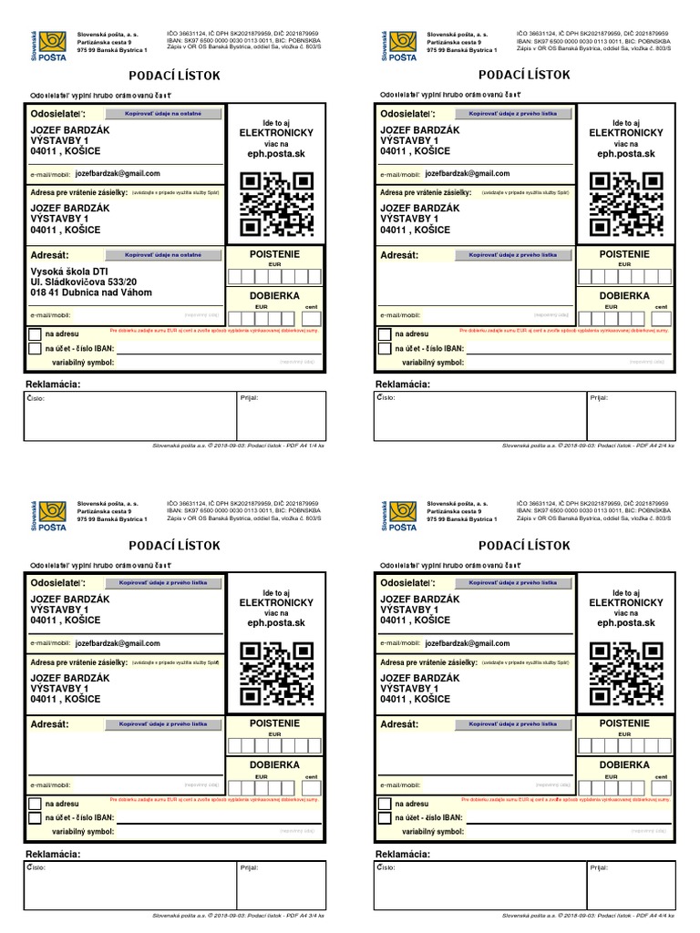 Podaci Listok PDF | PDF