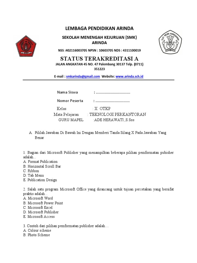 Teknologi Perkantoran KLS 10 Otkp Ade | PDF