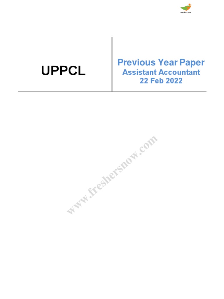 UPPCL Assistant Accountant 22 Feb 2022 Old Paper | PDF | Internet ...