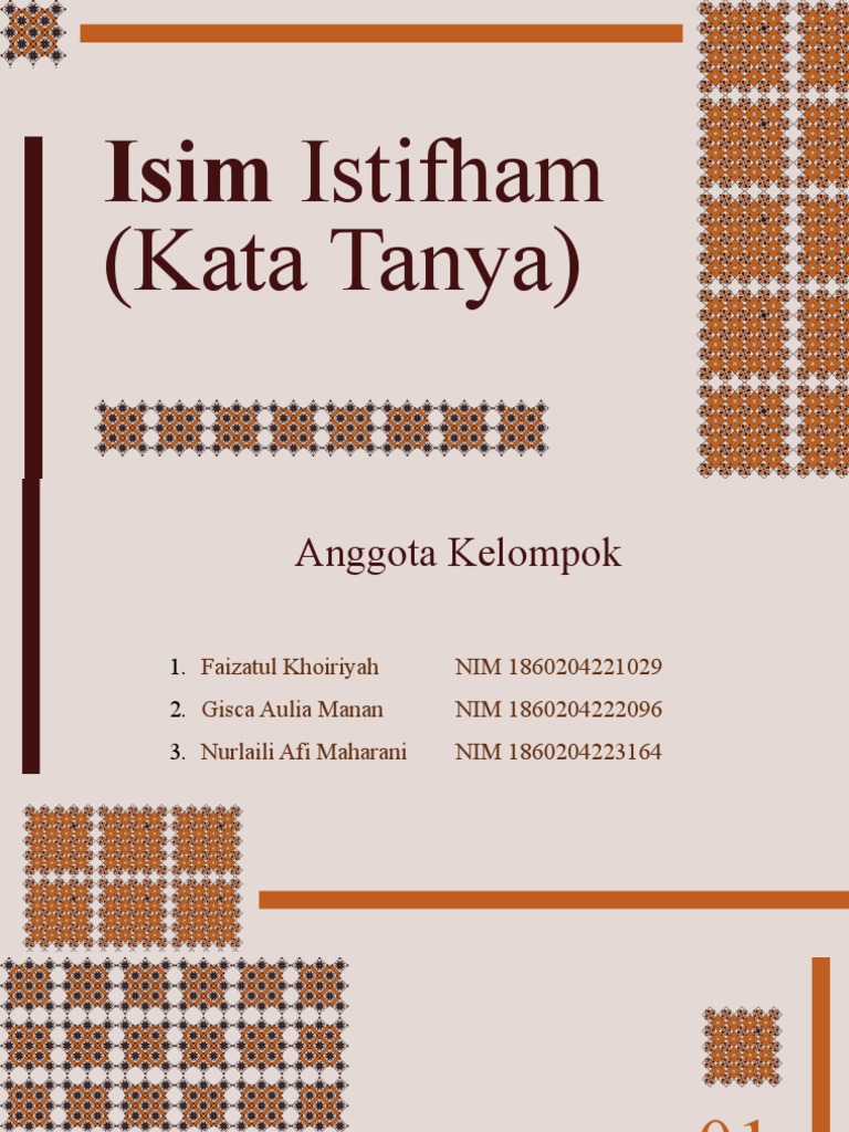 Kel.9 B.Arab Isim Istifham | PDF