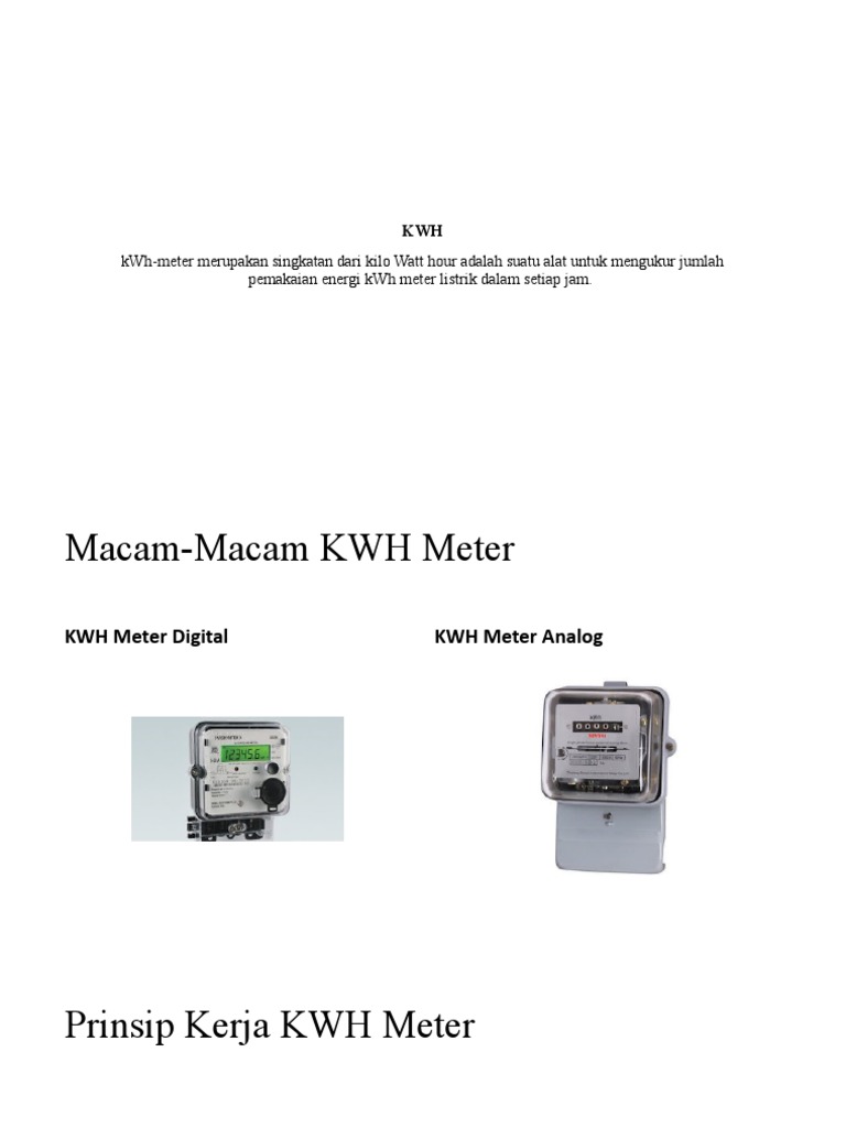 Kwh-Meter Merupakan Singkatan Dari Kilo Watt Hour Adalah Suatu Alat ...
