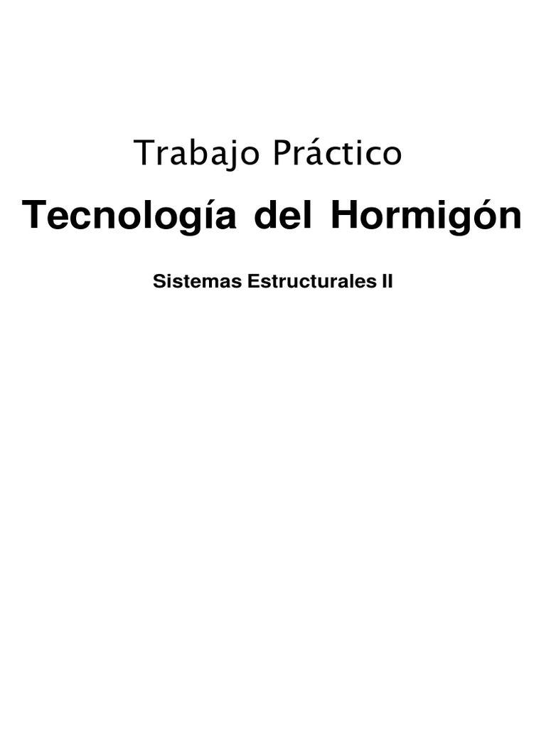 TP 1 TECNO DEL Hormigon | PDF | Hormigón | Acero