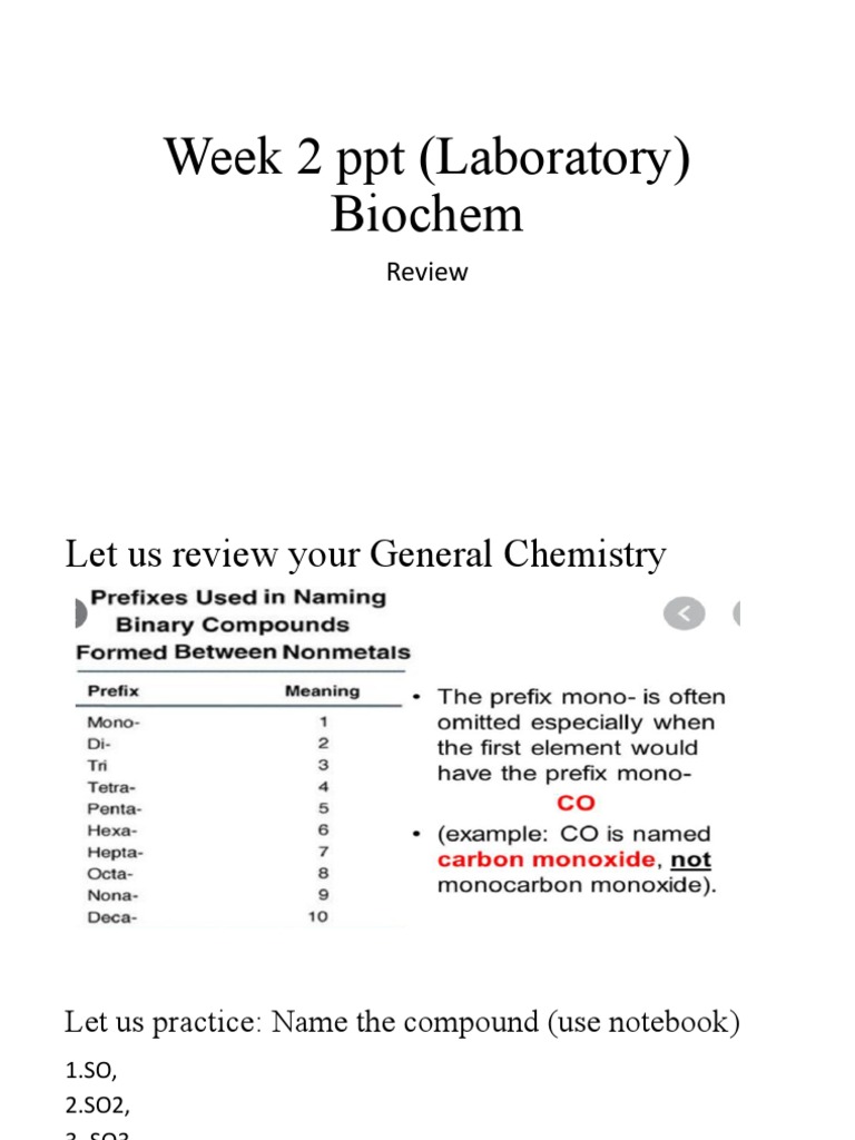 Week 2 PPT (Laboratory) Biochem | PDF | Protein Structure | Proteins
