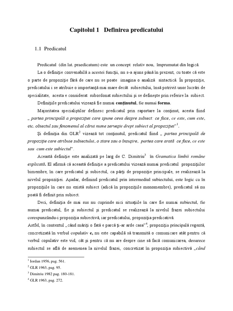 PREDICATUL | PDF