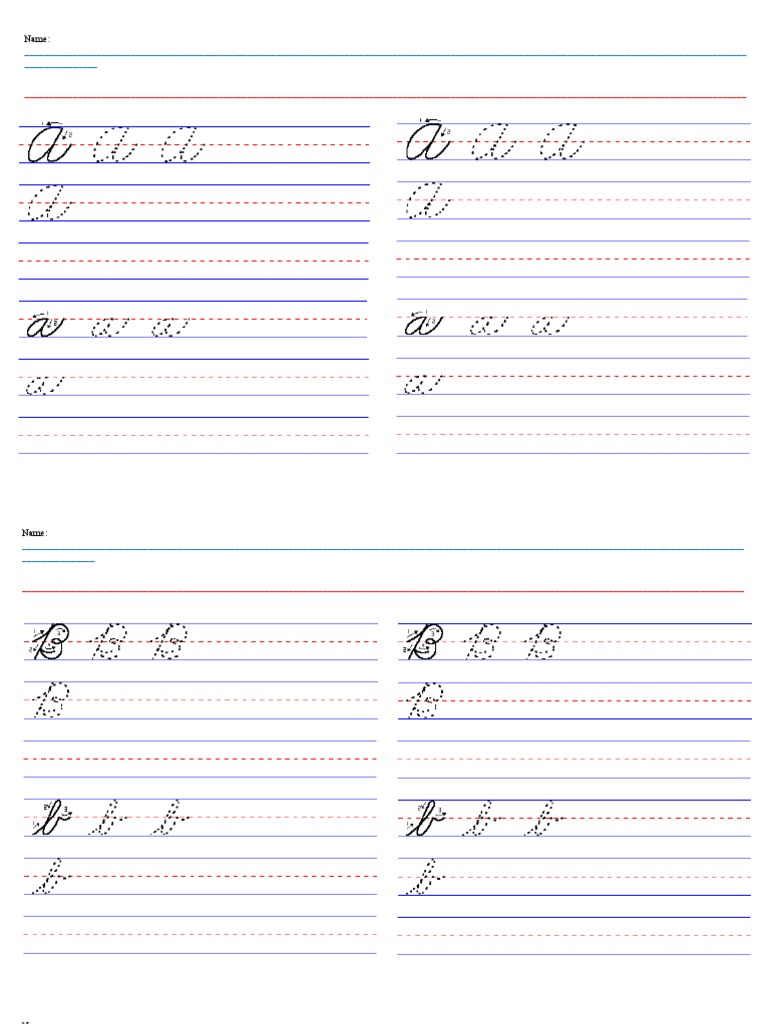 Cursive Writing For Beginners Lhenn 1 | PDF