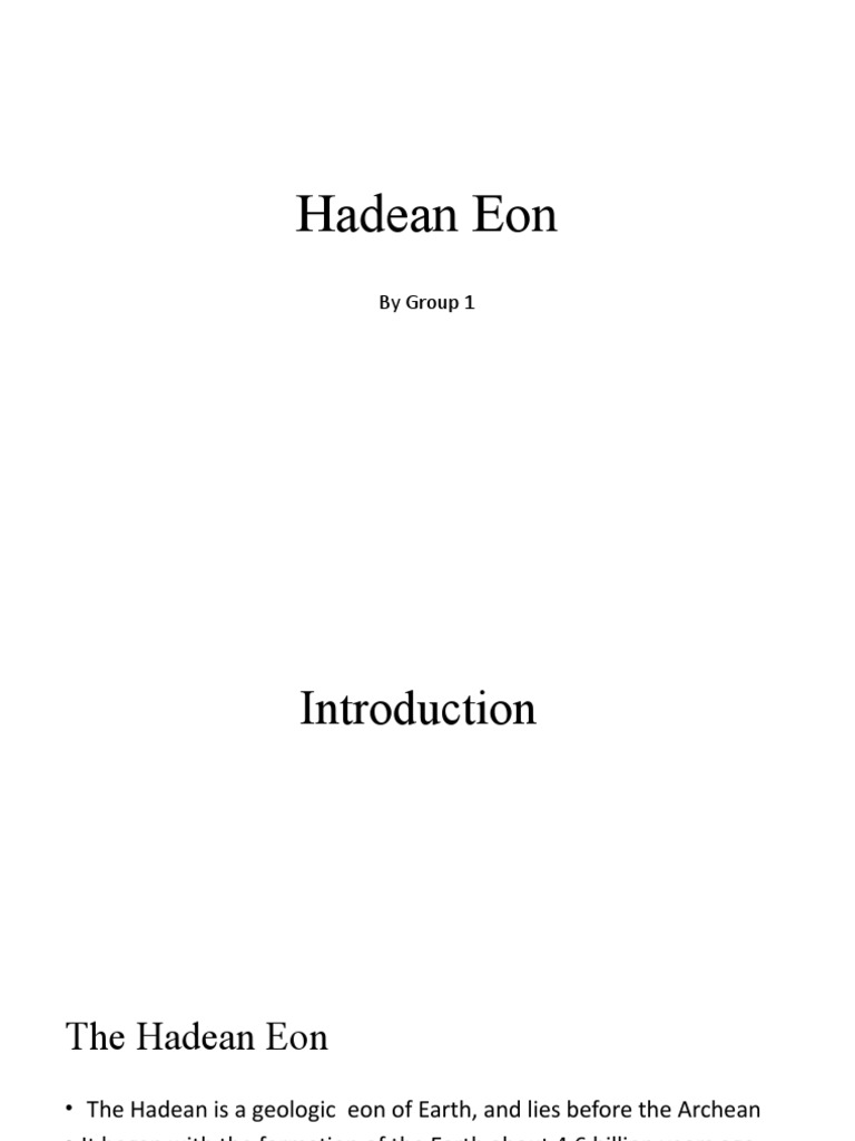 Hadean Eon | PDF
