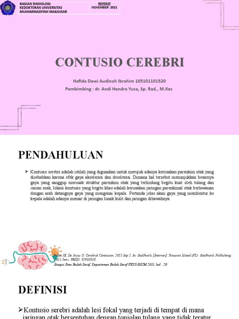 Kontusio Serebri: Panduan Medis | PDF | Sains & Matematika