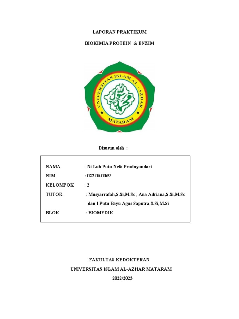 LAPORAN PRAKTIKUM Enzim | PDF