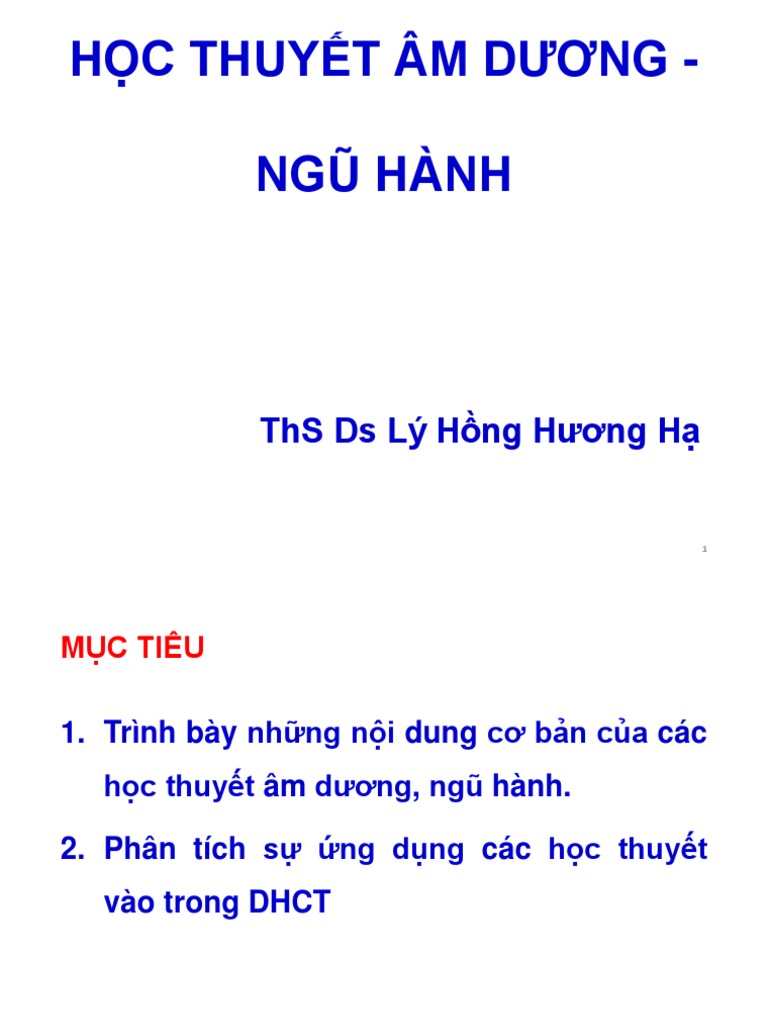 1.hoc Thuyet Am Duong Ngu Hanh | PDF