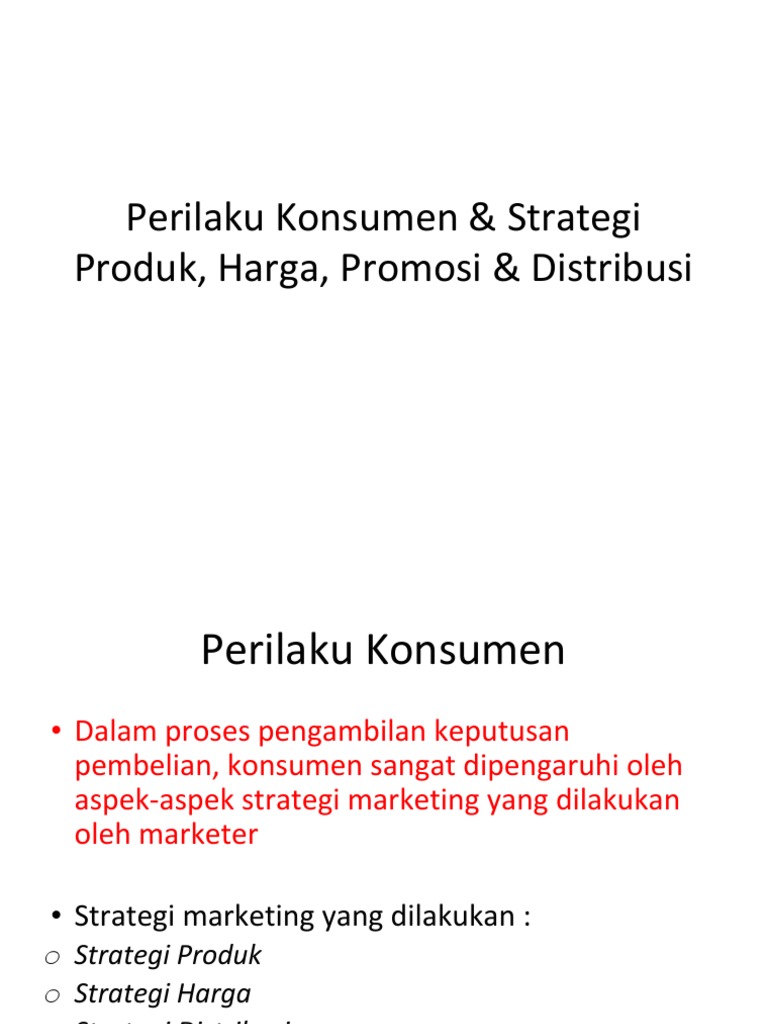 PK Materi Perilaku Konsumen Dan Strategi Produk | PDF | Karier ...