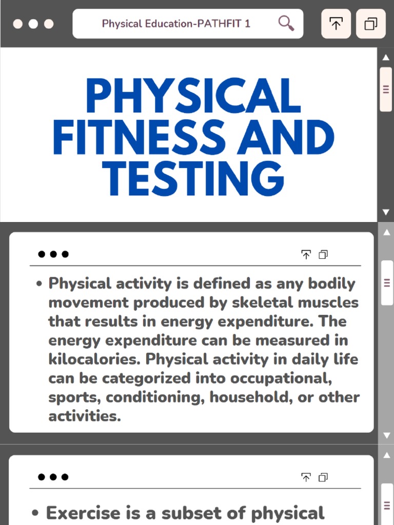 Physical Fitness & Testing 1 | PDF