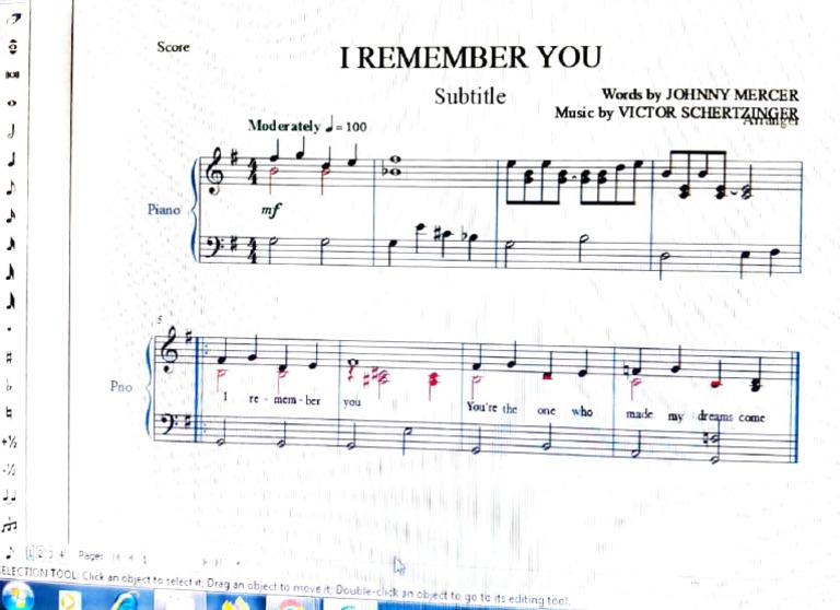 I Remember You: Lyrics & Sheet Music | PDF