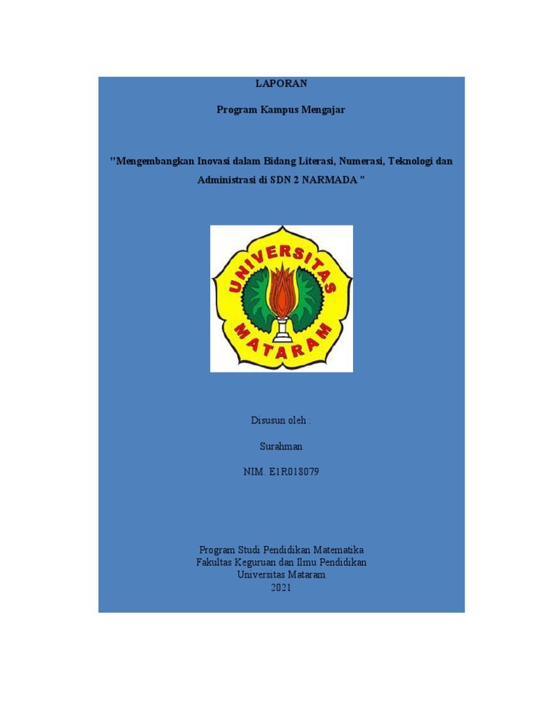 Laporan Akhir Program MBKM Kampus Mengajar | PDF | Karier & Perkembangan | Seni