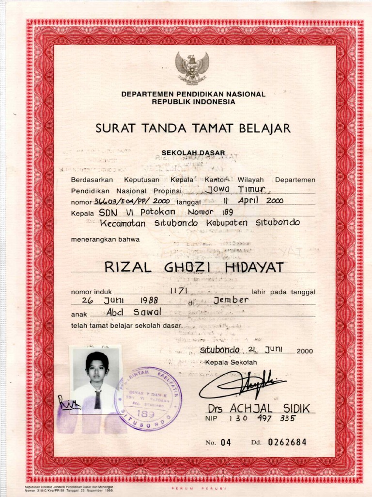 STTB SD - Rizal Ghozi | PDF
