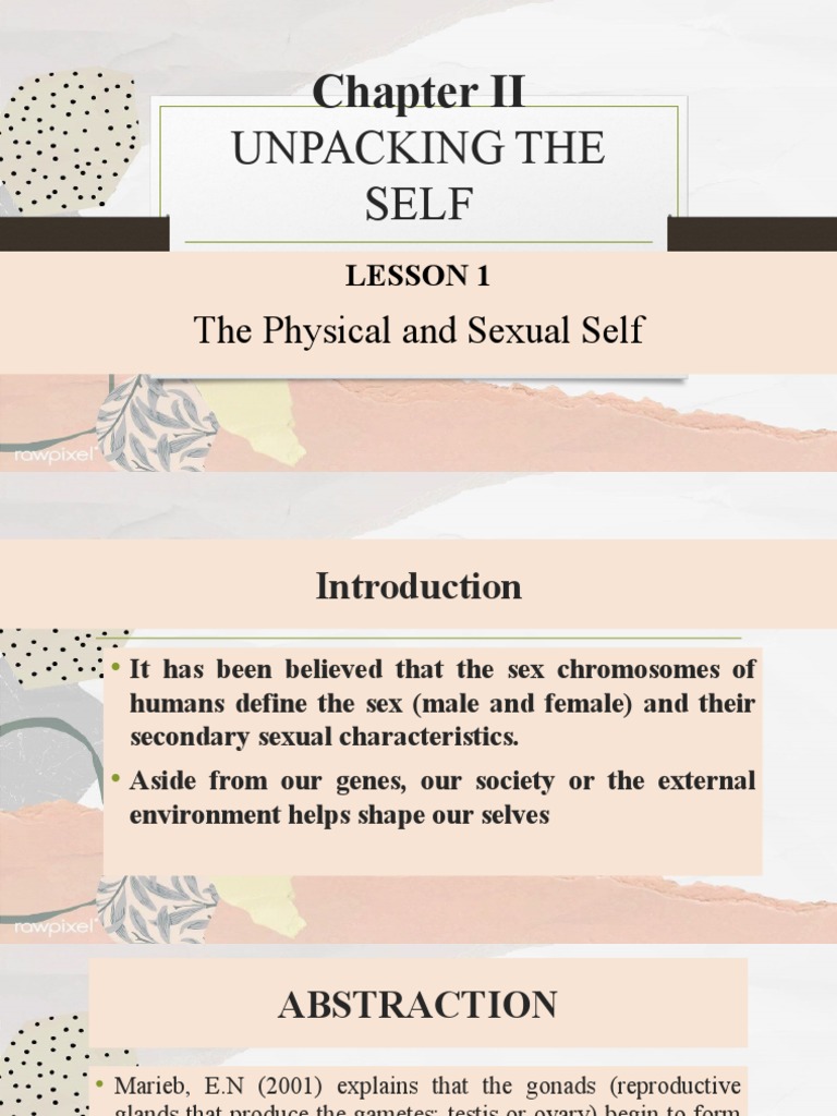 CHAPTER 2 Lesson 1 The Physical and Sexual Self | PDF