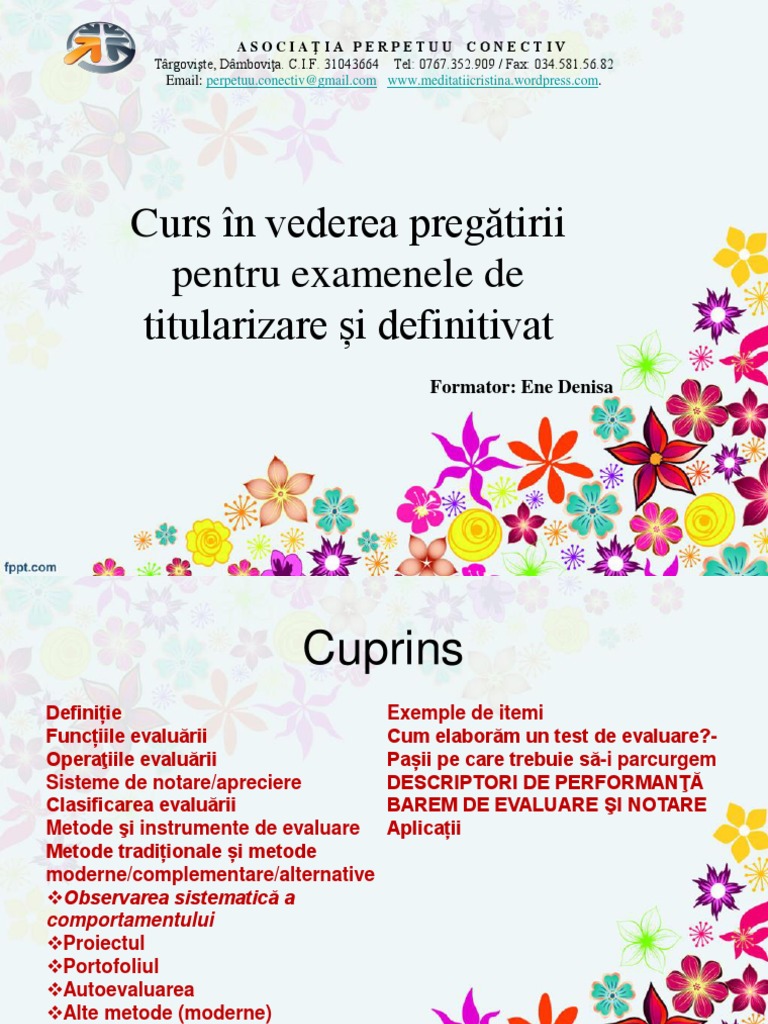 Curs Preg Def Si Titularizare 2 | PDF