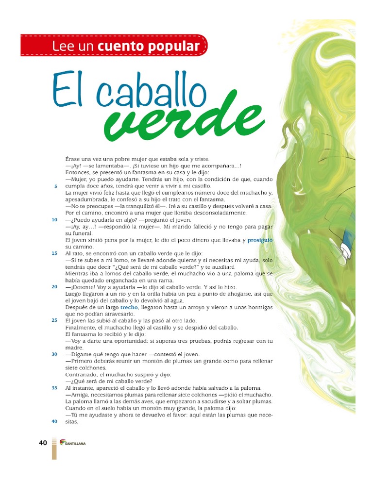 El Caballo Verde Cuento Popular | PDF