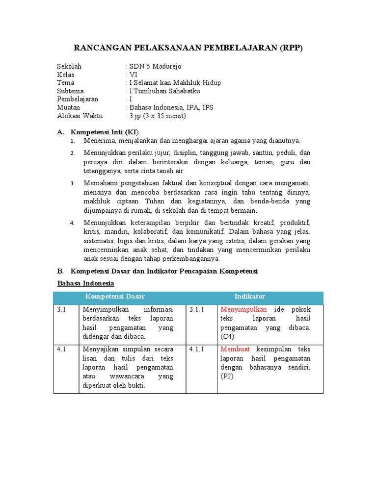 Tugas RPP Teori | PDF